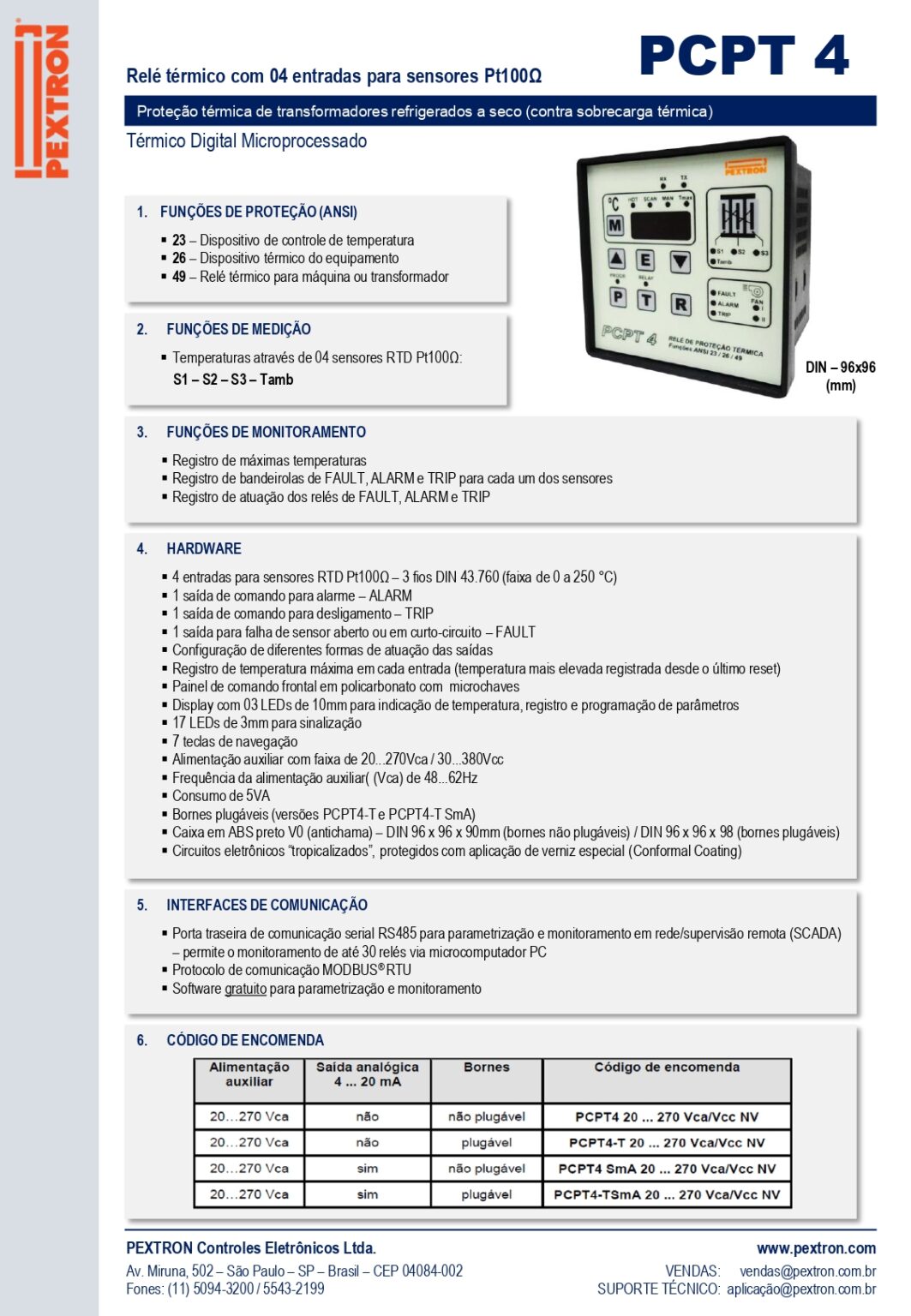 Folheto PCPT4 - Pextron